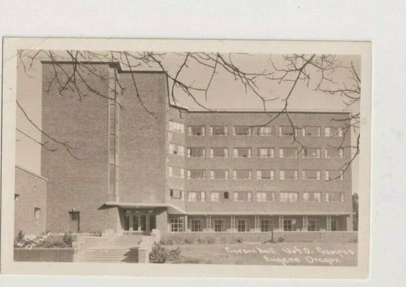 Postcard OR Real Photo Carson Hall University Of Oregon Campus Eugene ...