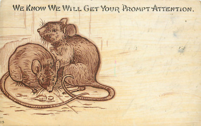 Vintage Postcard 315 Little Rats or Mice Want Your Prompt Attention ...
