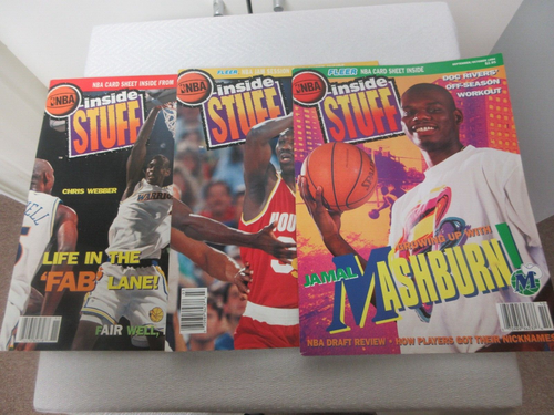 Lot of 3 NBA Inside Stuff 1994 Magazine w/Uncut Fleer Cards | eBay
