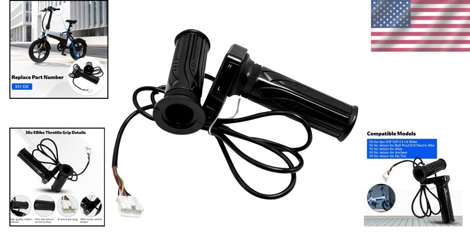 1 Pair 36V Electric Bike Throttle Grip Replacement Fit for Jetson Bolt ...