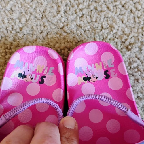Minnie Mouse Slides Sandals for Kids Girls DISNEY Original Size 11/12 ...