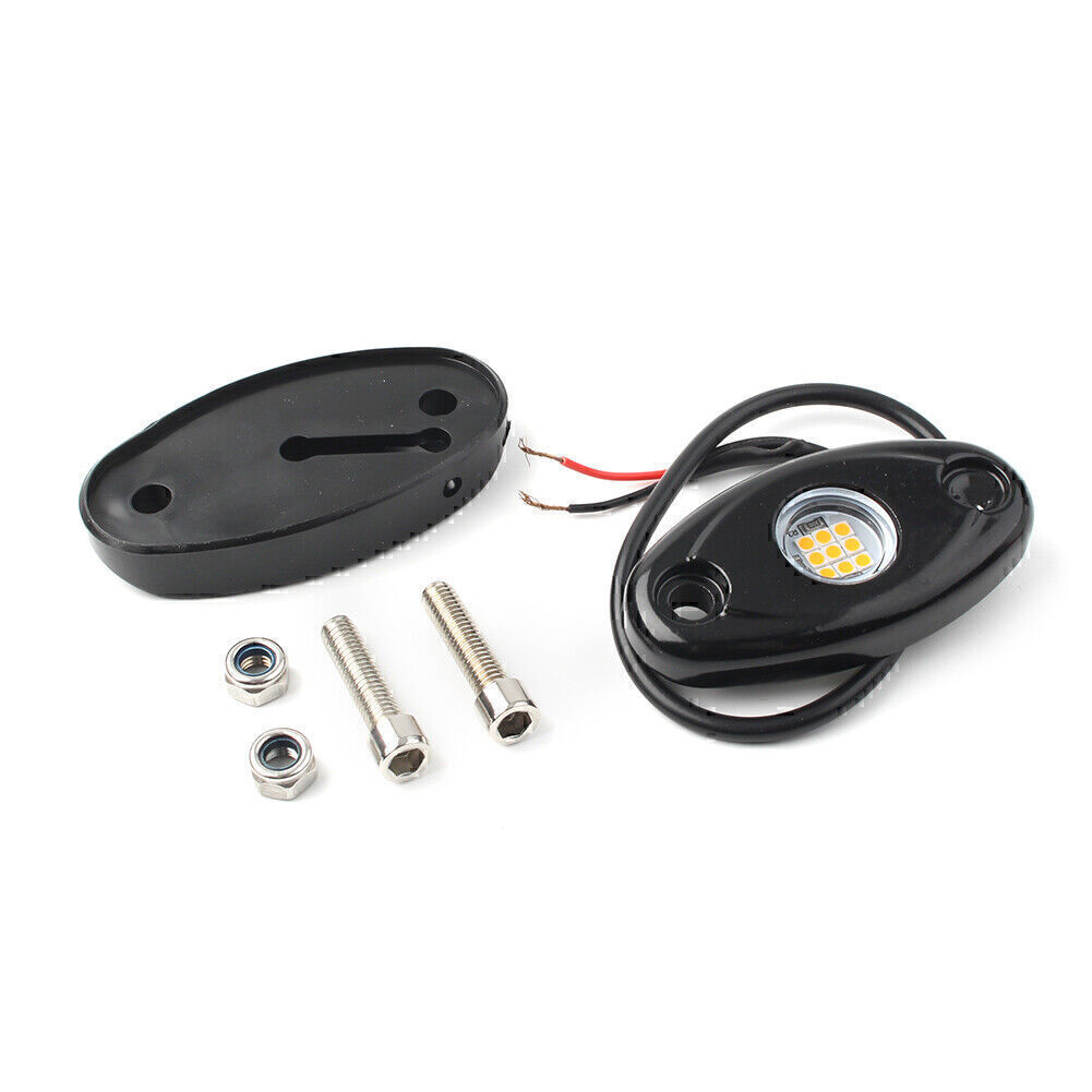10x 9W Amber LED Rock Light Underglow Under Body Lamp ATV Car Boat ...