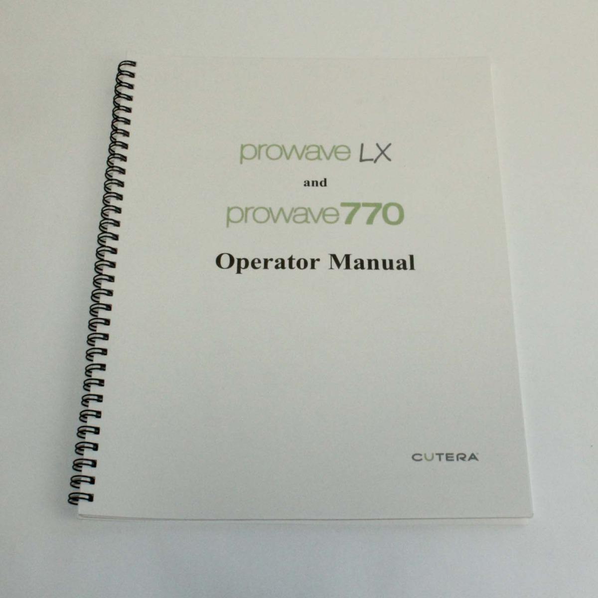 Cutera ProWave 770/LX Hair Removal Handpiece Operator Manual – |2017 ...