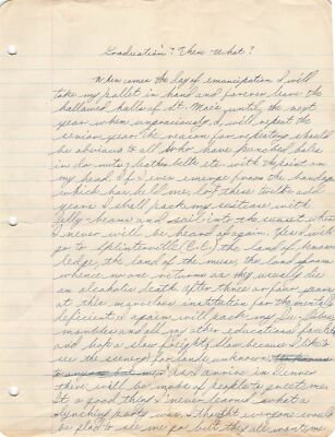 1940s 1950s Vintage High School College Assignments Graded PSU ...