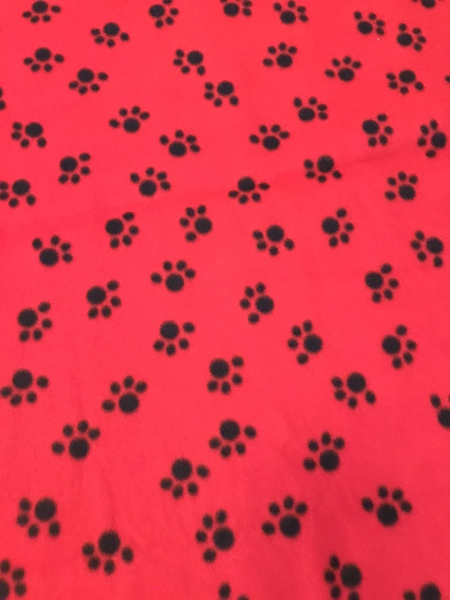 Red Dog Paw Print Background