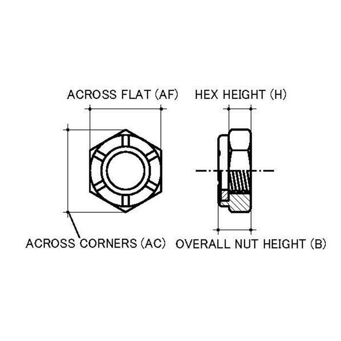 Pack of 2000 Stainless A2 304 Thin Nyloc Nut 3/8 x 24 TPI UNF Imperial ...