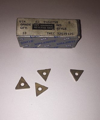 Valenite Carbide Inserts - TNEC 32G3R125- Qty. 4 - NEW | eBay
