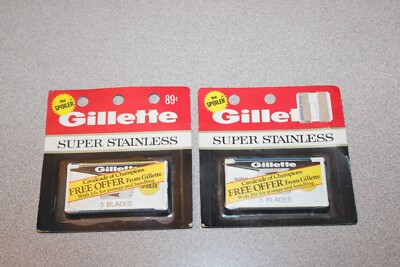 Gillette Super Stainless “the Spoiler” Dispenser 10 Razor Blades made ...