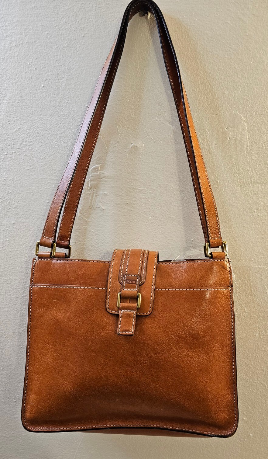 Vintage Fossil Leather 1950's Style Purse Handbag, VG! - Gem