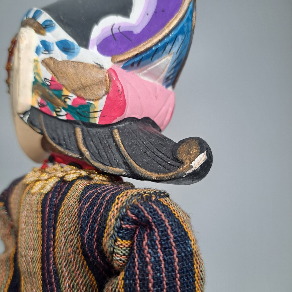 2 Indonesian Wayang Golek Rod Puppets Java Carved Wooden Dolls Couple ...