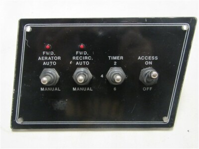 TOGGLE (4) SWITCH PANEL W / INDICATOR LIGHTS BLACK 6 1/2" X 4 3/8 ...