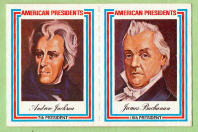 ANDREW JACKSON & JAMES BUCHANAN ~ 1974 American Presidents card panel ...