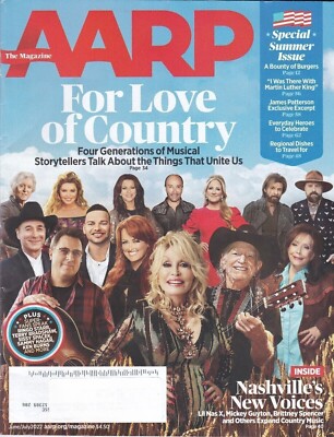 AARP Magazine June/July 2022 Summer Issue W/ LABEL Dolly Parton Willie ...