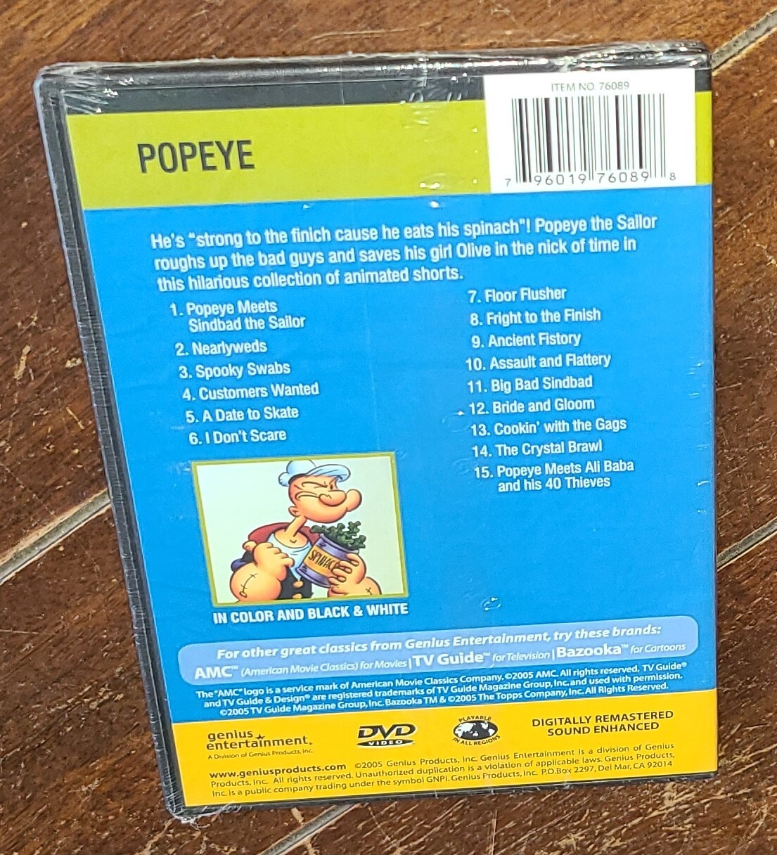 Popeye (DVD, 2005, Full Screen) 15 Black & White/Color Animated Shorts ...