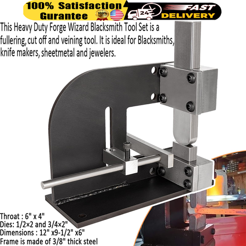 Forge Wizard Blacksmith Tool Beginner Guillotine Tool With Guides & Dies | eBay