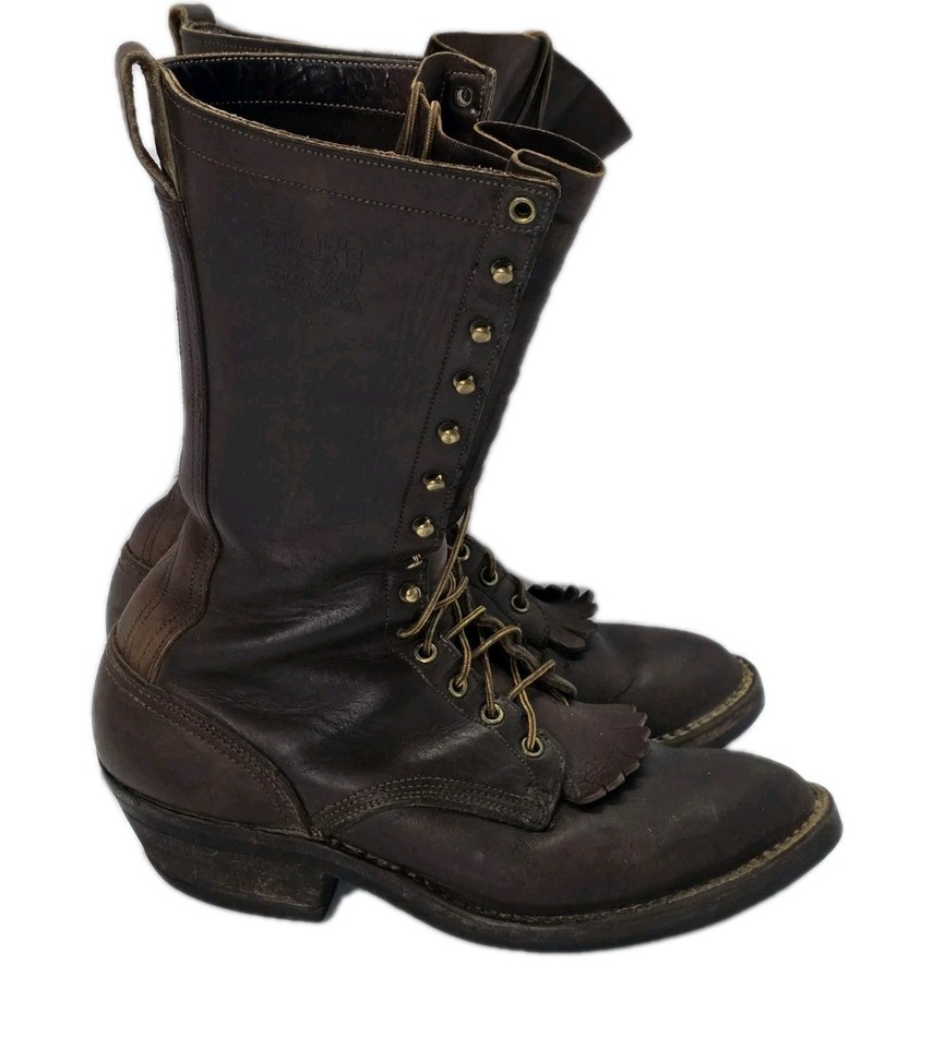 Nicks Contender Handmade Boots Mens Size 10 D Brown Work Packer Spokane ...