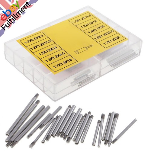 50Pcs 1.2mm-1.7mm Assorted Stainless Steel Watch Band Straps Screw Set ...