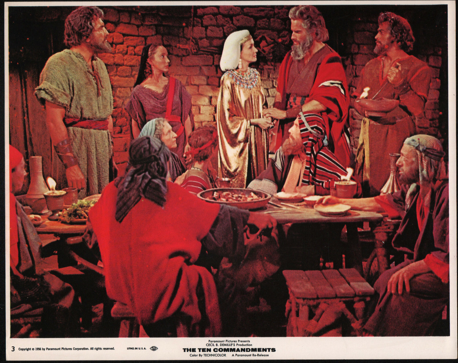 THE TEN COMMANDMENTS original color lobby still photo CHARLTON HESTON ...