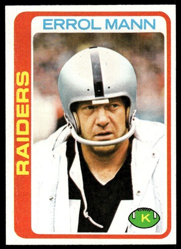1978 TOPPS ERROL MANN K OAKLAND RAIDERS #210 | eBay
