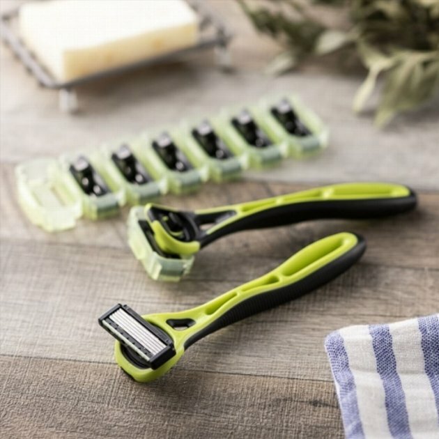 KAI Japan Xfit 3D Head 5-Blade Shaving Razor Shaver (2-Holder & 8 ...