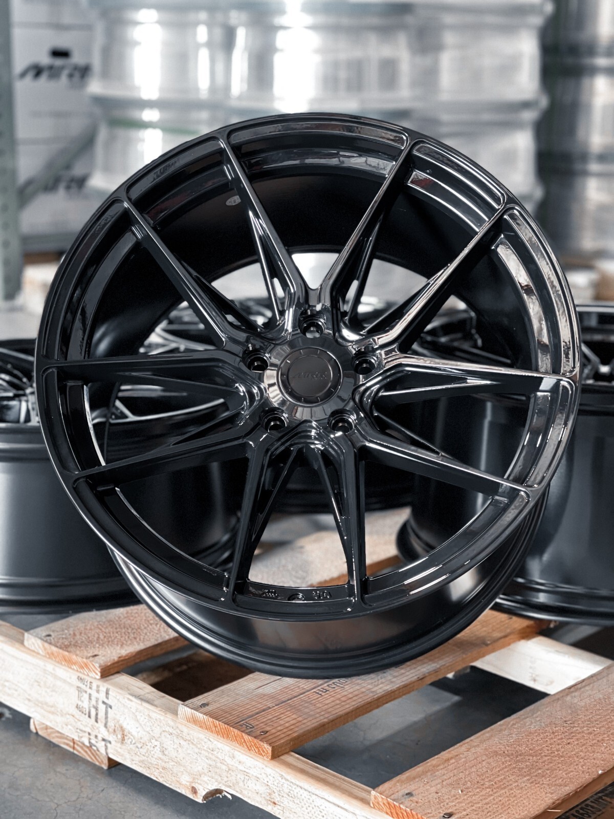 MRR GF13 GLOSS BLACK WHEELS RIMS 19X8.5 20X11 FOR CORVETTE C8 STINGRAY ...