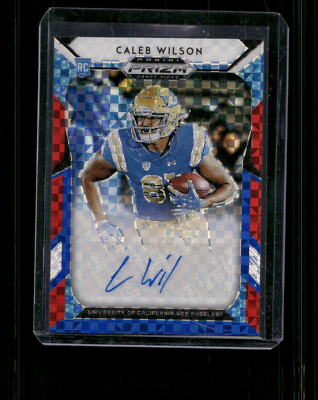2019 Panini Prizm Draft Picks #244 Caleb Wilson Red White and Blue Auto ...