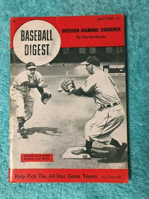 JUL 1947 BASEBALL DIGEST CLEVELAND INDIANS BOUDREAU & GORDON EX b | eBay