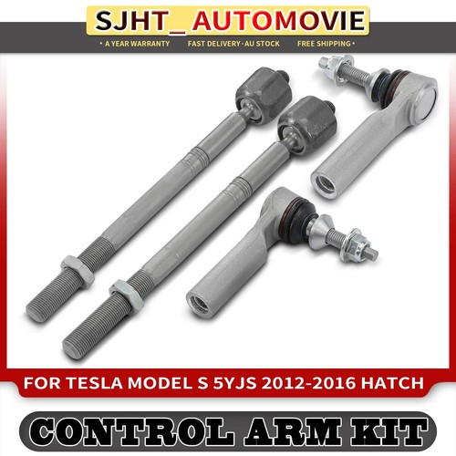 4x Front Inner & Outer Left & Right Tie Rod End for Tesla Model S 5YJS ...
