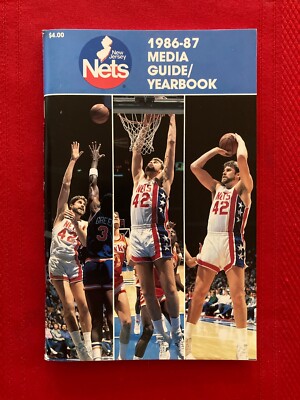 1986-1987 NBA New Jersey Nets media guide yearbook / Gminski / Williams ...