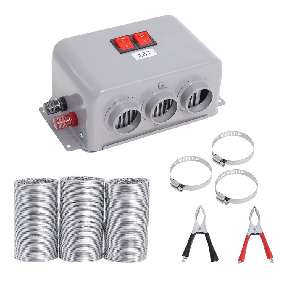 800W Electric Car Heater 3 Hole 12V DC Heating Fan Defogger Defroster ...