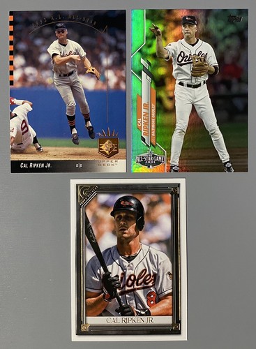 3 Cal Ripken Jr. 1993 Upper Deck SP, 2020 Topps Rainbow Foil, 2021 ...