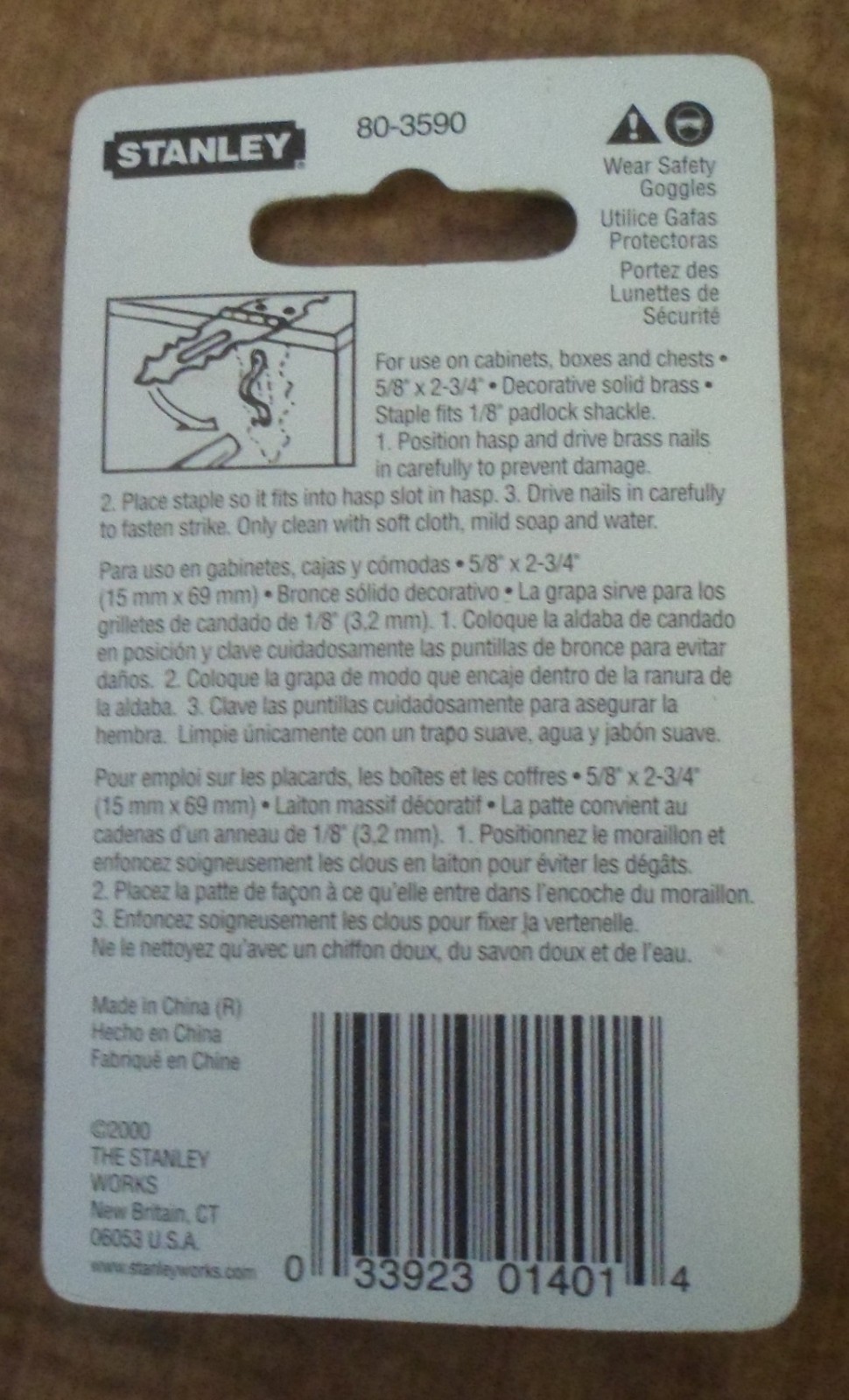 Stanley Classic Brassware - Hasp, Hasp and Hook and Ornamental Knobs ...