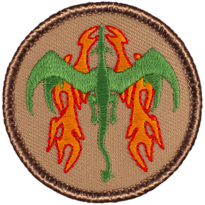 Emerald Dragon Patrol Patch - 2" Round Embroidered Patch (022C) | eBay