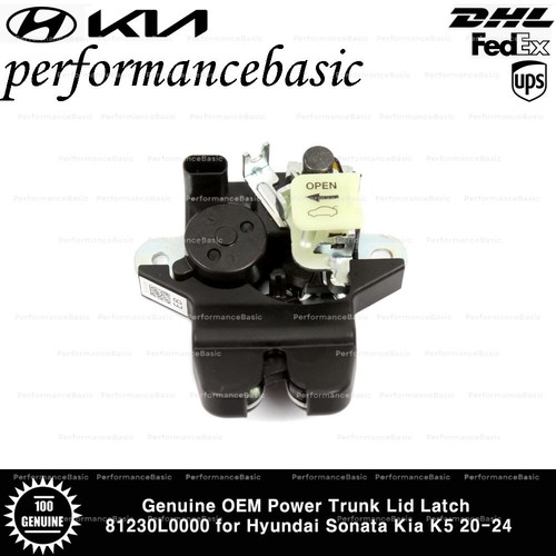 Genuine OEM Power Trunk Lid Latch 81230L0000 for Hyundai Sonata Kia K5 ...