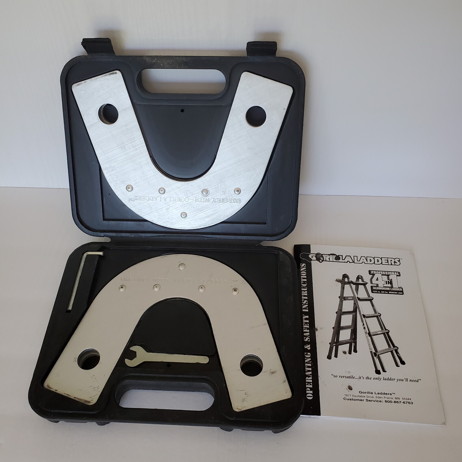 Gorilla Aluminum Ladder Static Safety Hinge Kit Scaffold Adapter w ...