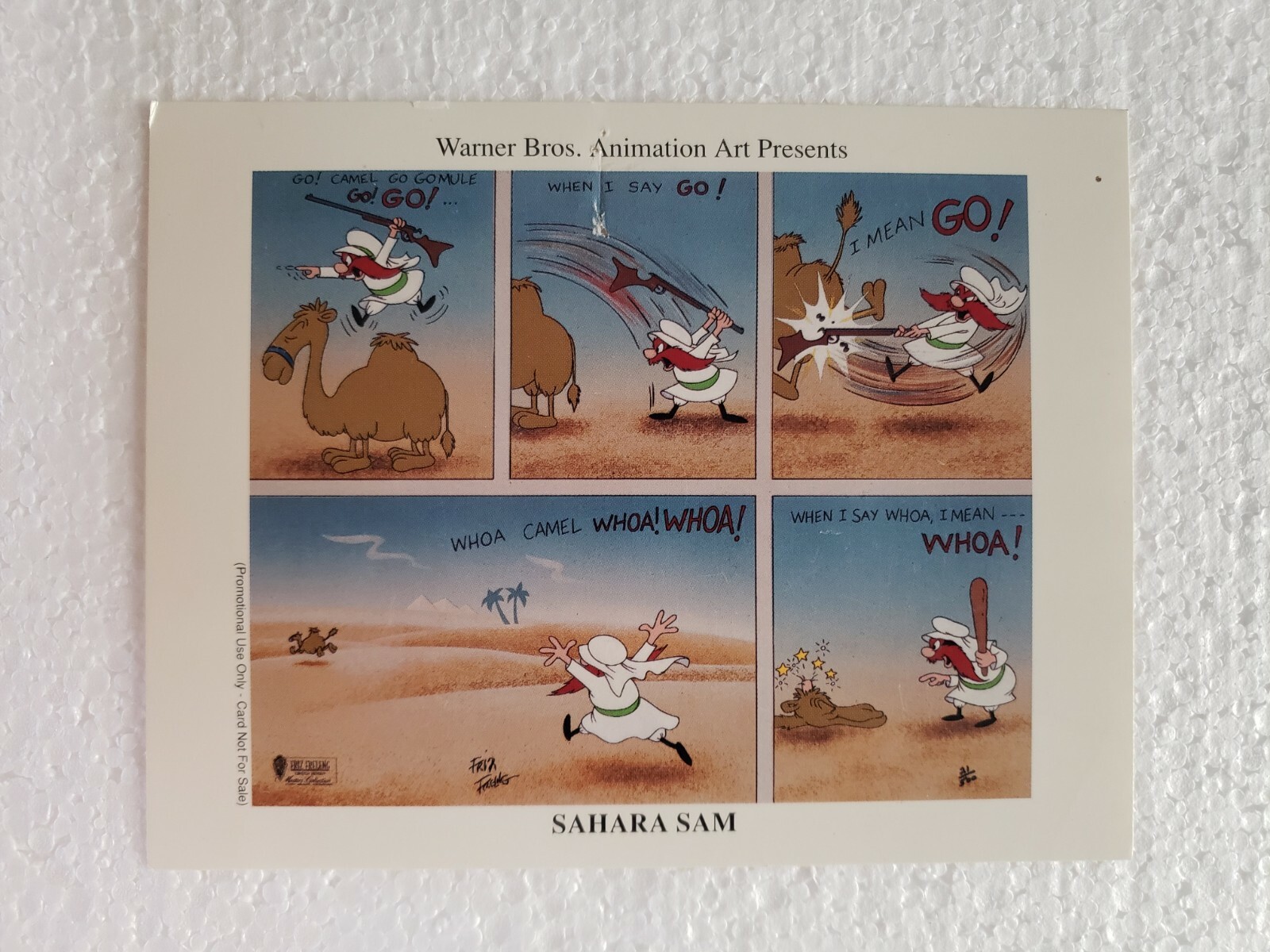 Warner Bros. Animation Art Presents "Sahara Sam" Promotional Cel Card ...