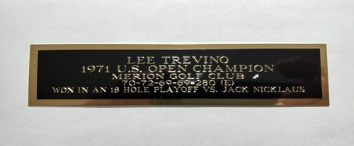 Lee Trevino 1971 US Open Champ Nameplate For A Framed Golf Scorecard 1. ...