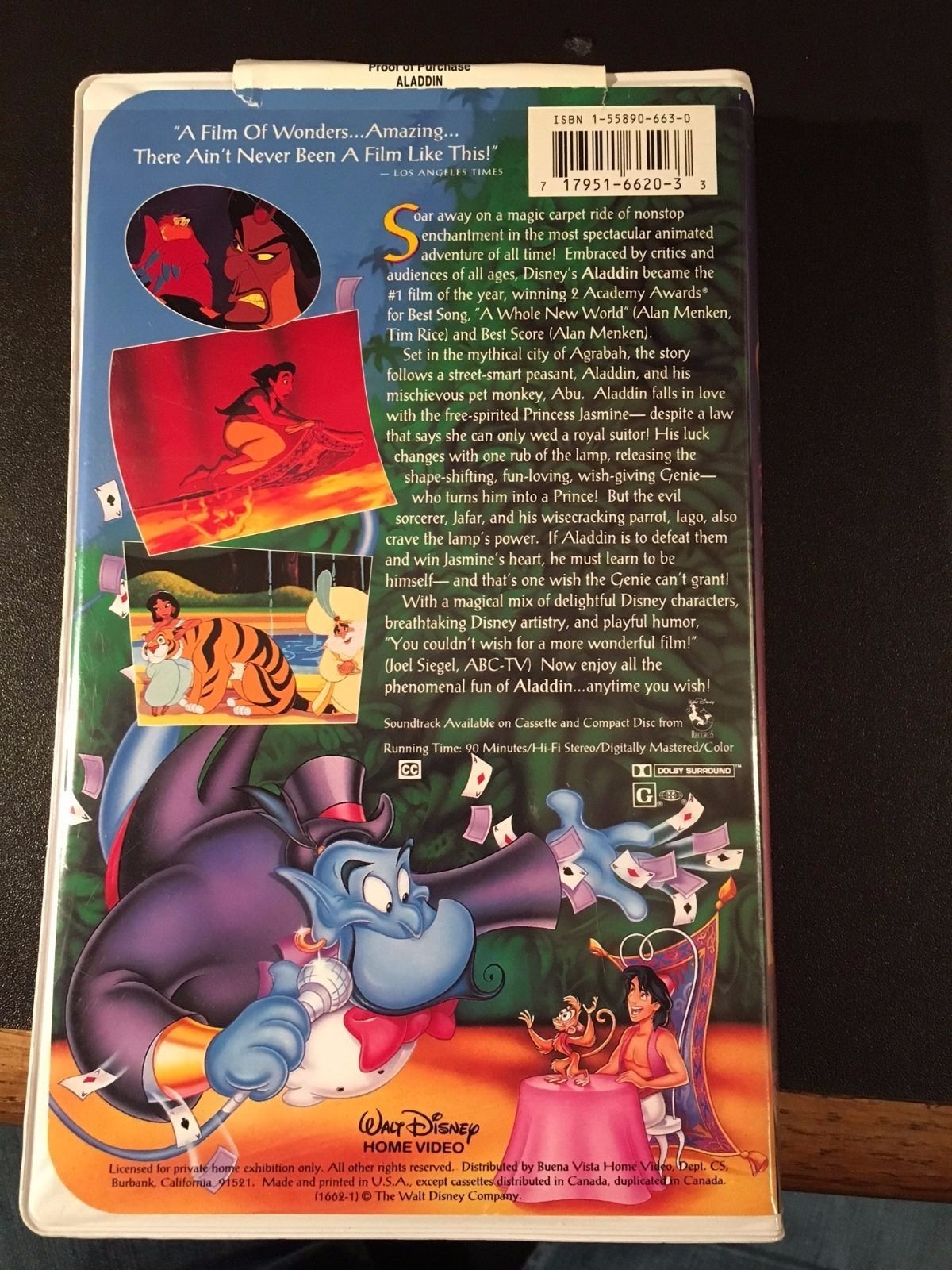 Aladdin VHS Collectible - Black Diamond Edition Walt Disney's Original ...