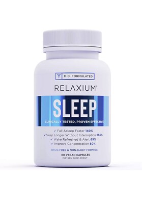 Free Shipping Exp 10/2025- Relaxium Natural Sleep Aid Non-Habit Forming ...
