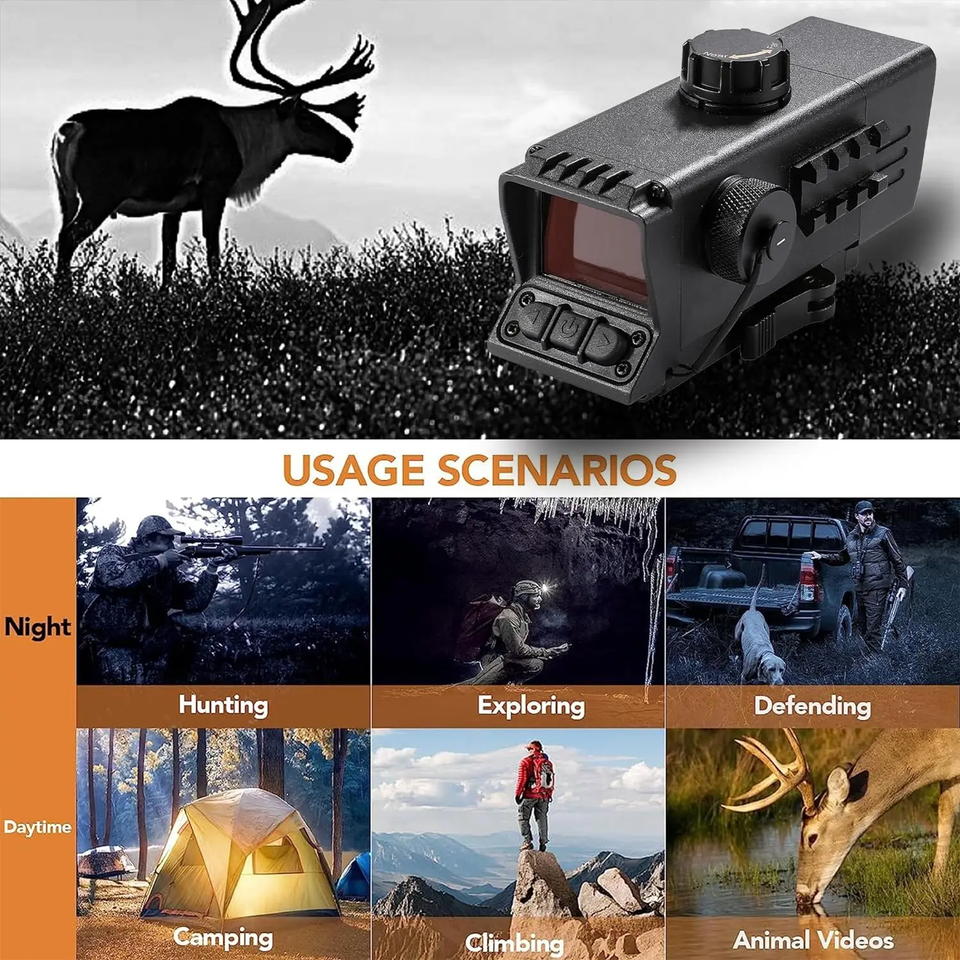 Night Vision Scope MS32 Mount NV Sight Optical 3.5x32 Digital Infrared ...