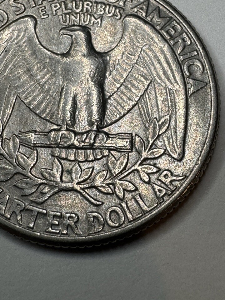 1977 D Washington Quarter Double Die/ Reeded Rim On Top Of Coin Error ...
