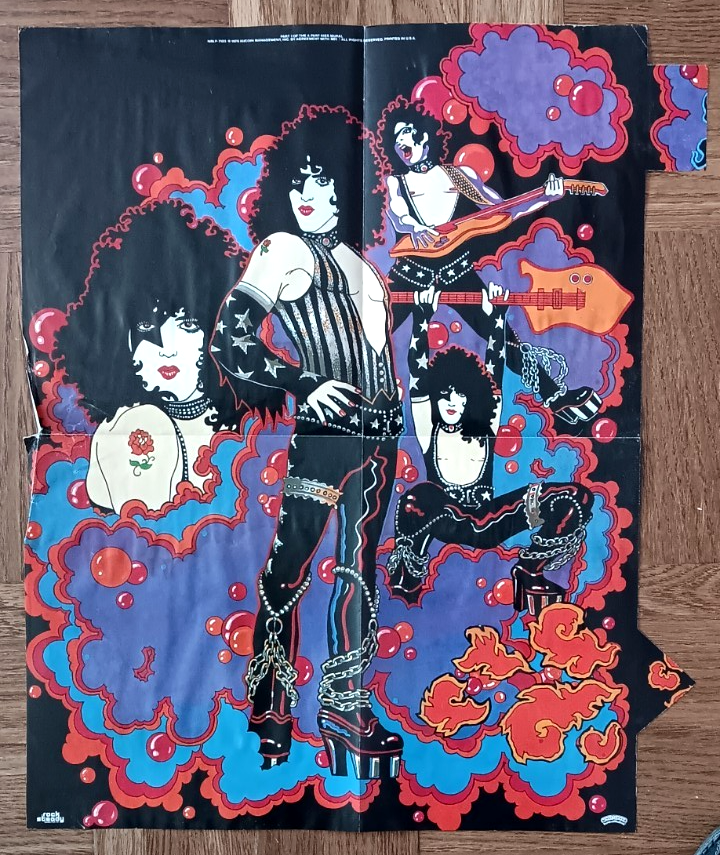 1978 KISS Paul Stanley Poster Part 1 Of 4 Rock Steady Aucoin Fold-Out ...