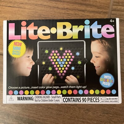 New Lite Brite Mini Size New Sealed Hasbro Knex 2021 with GLOWING PEGS ...