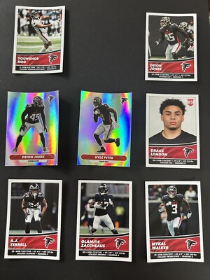 2022 Panini NFL Sticker and Card Collection 8 Sticker Team Bundle ATL ...