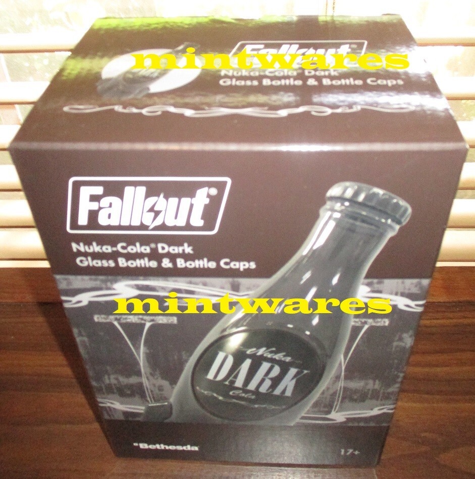 Fallout Nuka Cola Dark Glass Rocket Bottle & 10 Cap NEW w/ FREE US ...