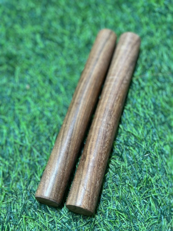 Rose Wood (2)set Claves Percussion Clave Sticks Instrument 8" Hand Folk ...