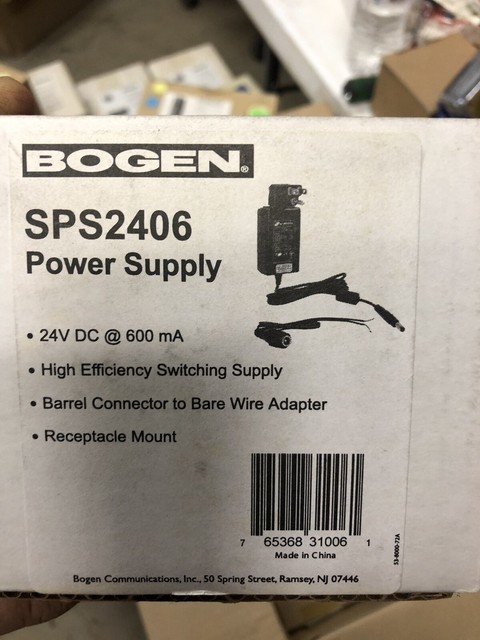 Bogen SPS2406 Switch Mode Power Supply 24v DC for sale online | eBay