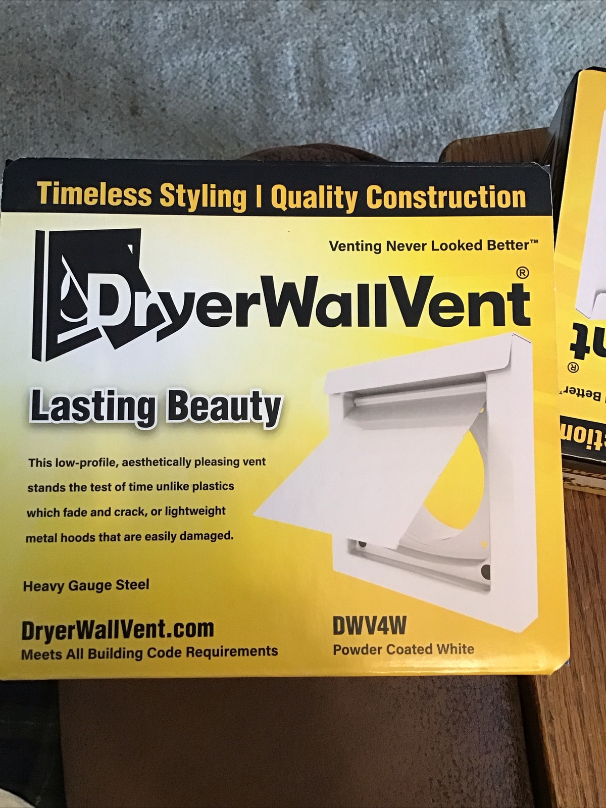 Dryer Wall Vent Dryer Wall Vent DWV4W 4 inch Powder Coated Steel White ...