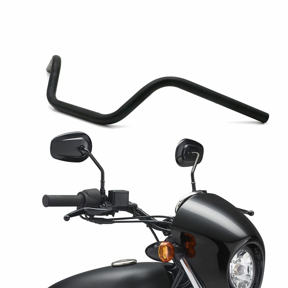 7/8 ''22mm Motorcycle Retro Universal Handlebars - Black | eBay UK