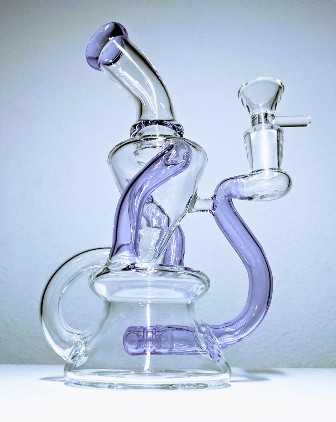 7" Grape Klein Vortex Recycler Tobacco Smoking Water Pipe Hookah ...